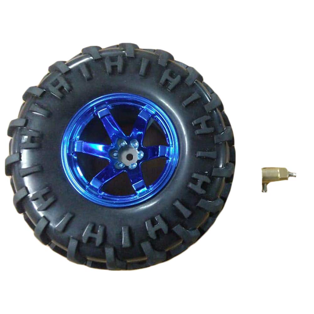 Robocraze 125mm Wheel Black/Blue with 6mm Coupling | 125mm Robot Wheel ...