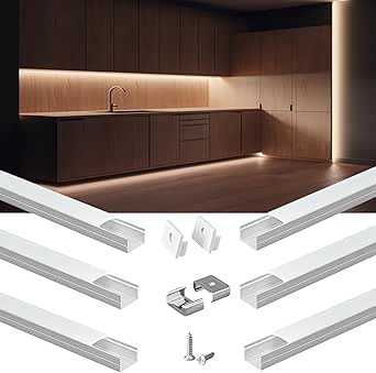 Amazon.com: Tiianmai 6Pack 3.3FT/1Meter 19x13 mm Silver LED Aluminum ...