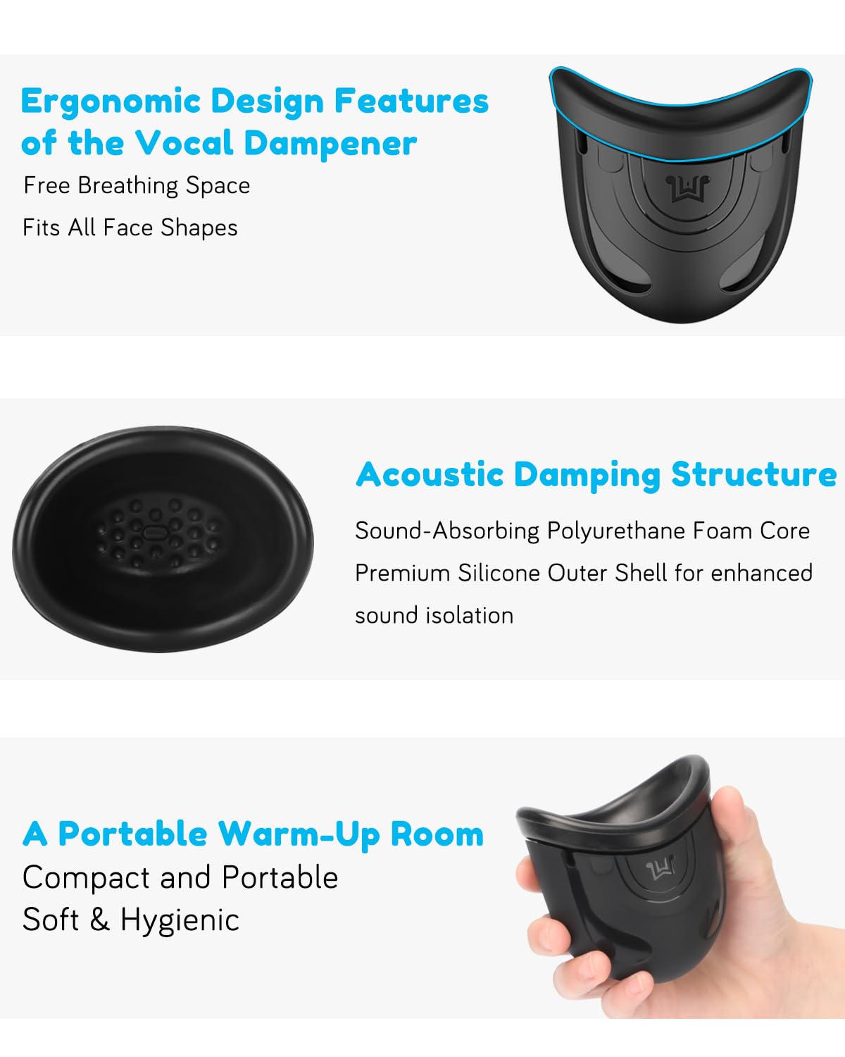 TroyStudio Vocal Dampener, High Quality Silicone Voice Silencer For ...