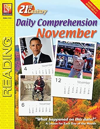 November Daily Comprehension - 21st Century: Anica Stemper ...
