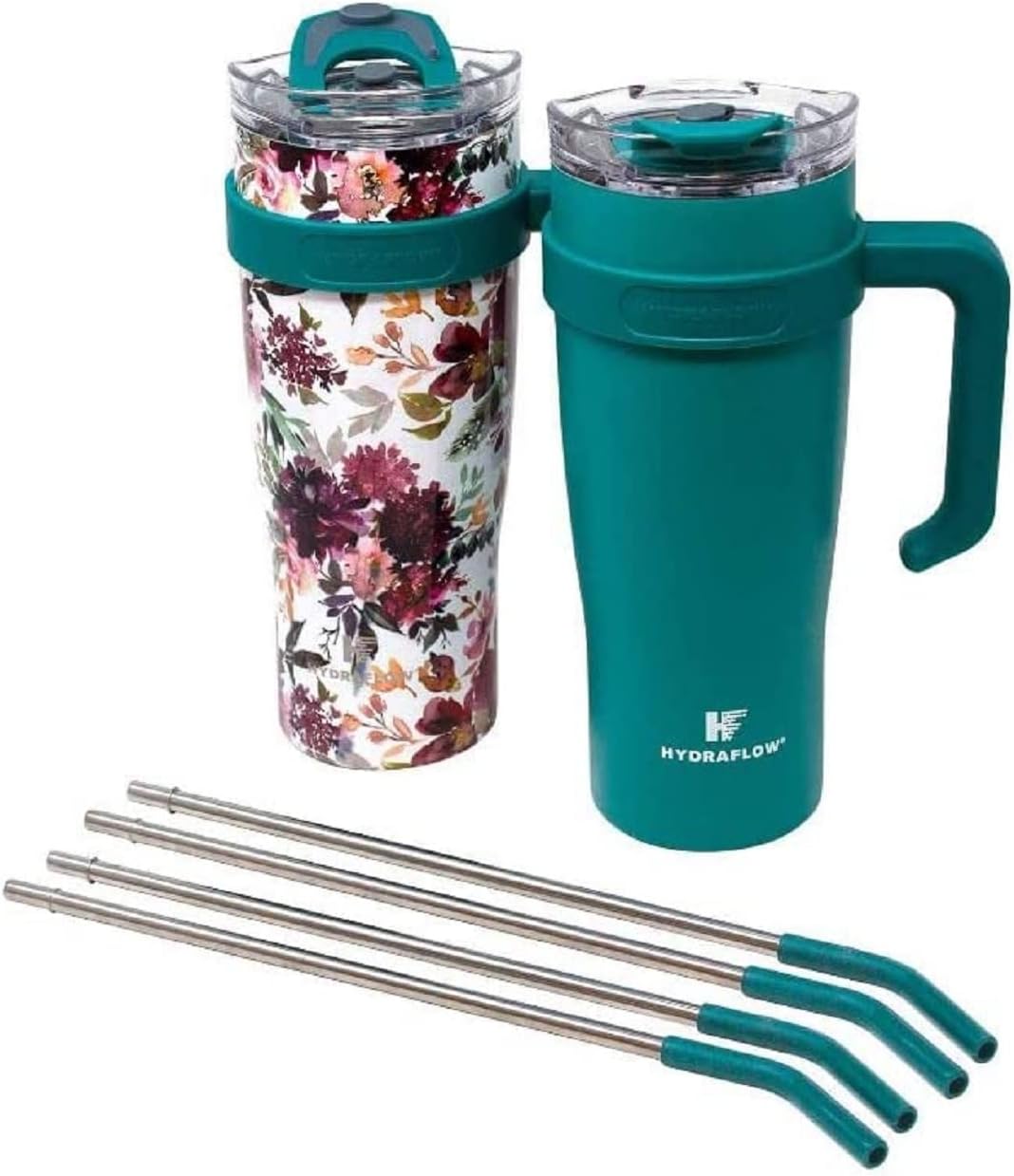 Amazon.com | HYDRAFLOW 40-Ounce Double Wall Stainless Steel Tumbler ...