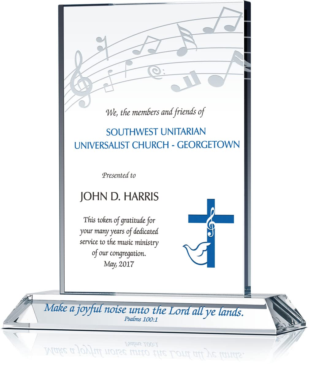 Amazon.com: Personalized Crystal Music Minister Appreciation Gift ...