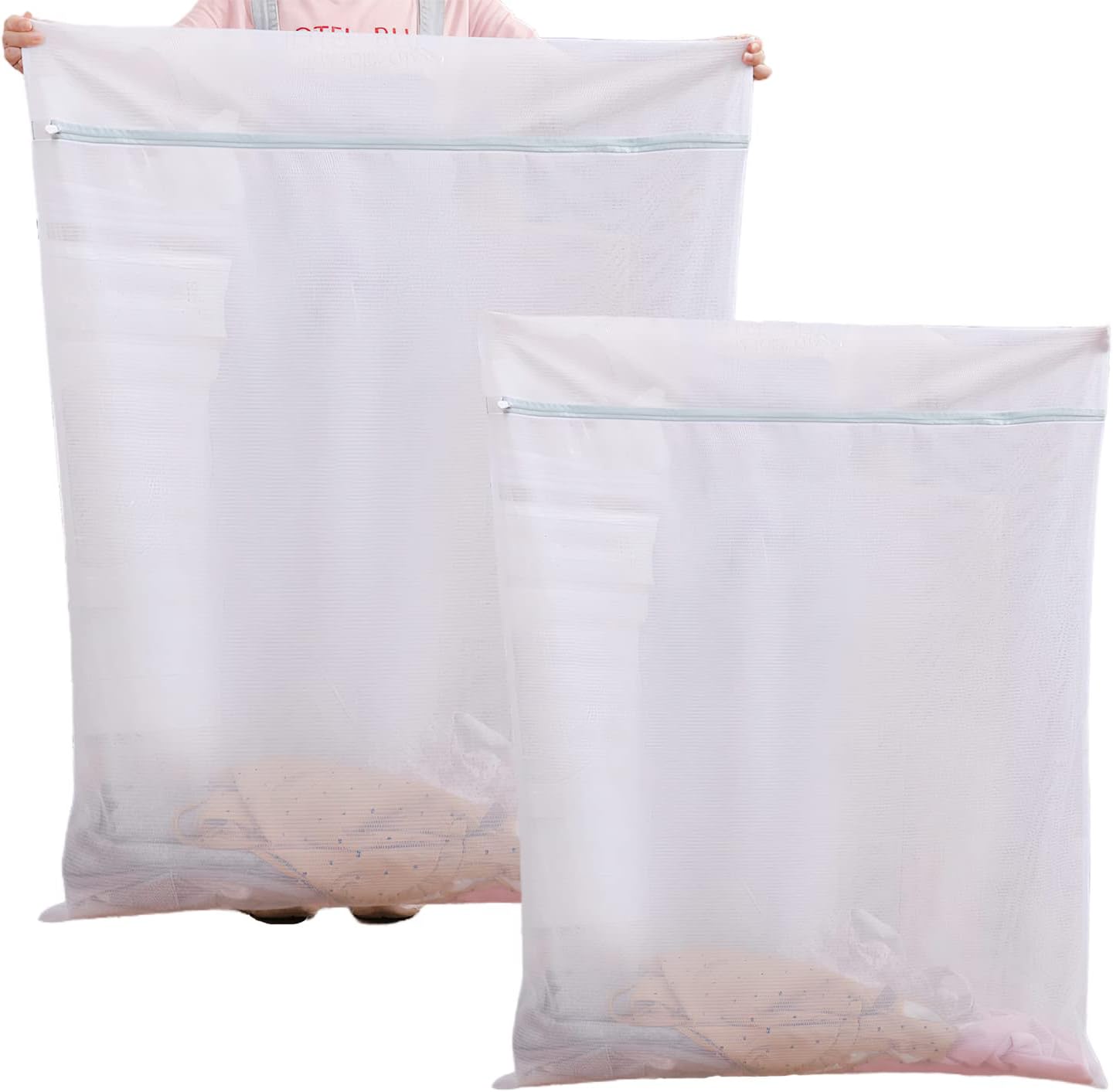 2 PCS Extra Large Laundry Bag, 43.3" x 35.4" Heavy Duty Durable and ...