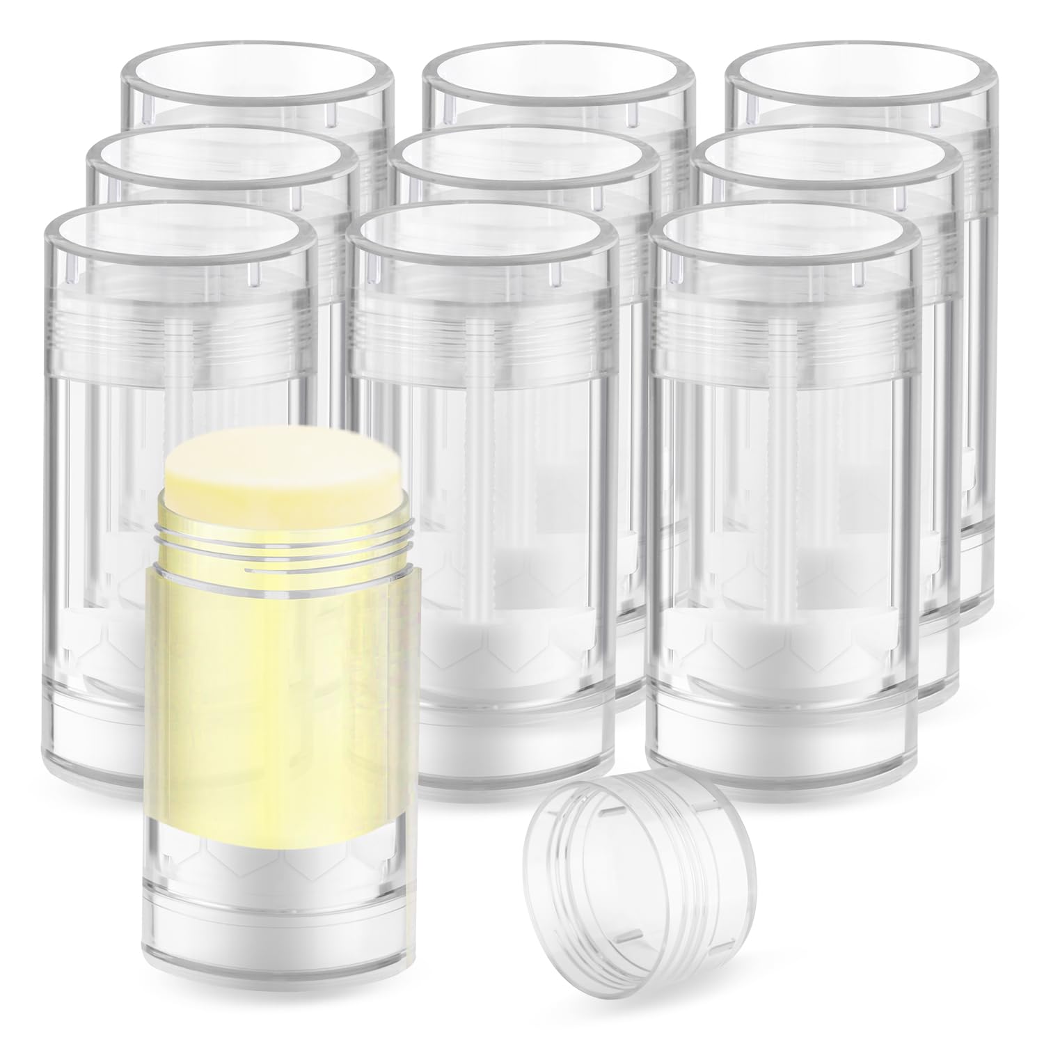 Amazon.com : glasstore 10 Pcs Empty Deodorant Containers Bottom Fill ...