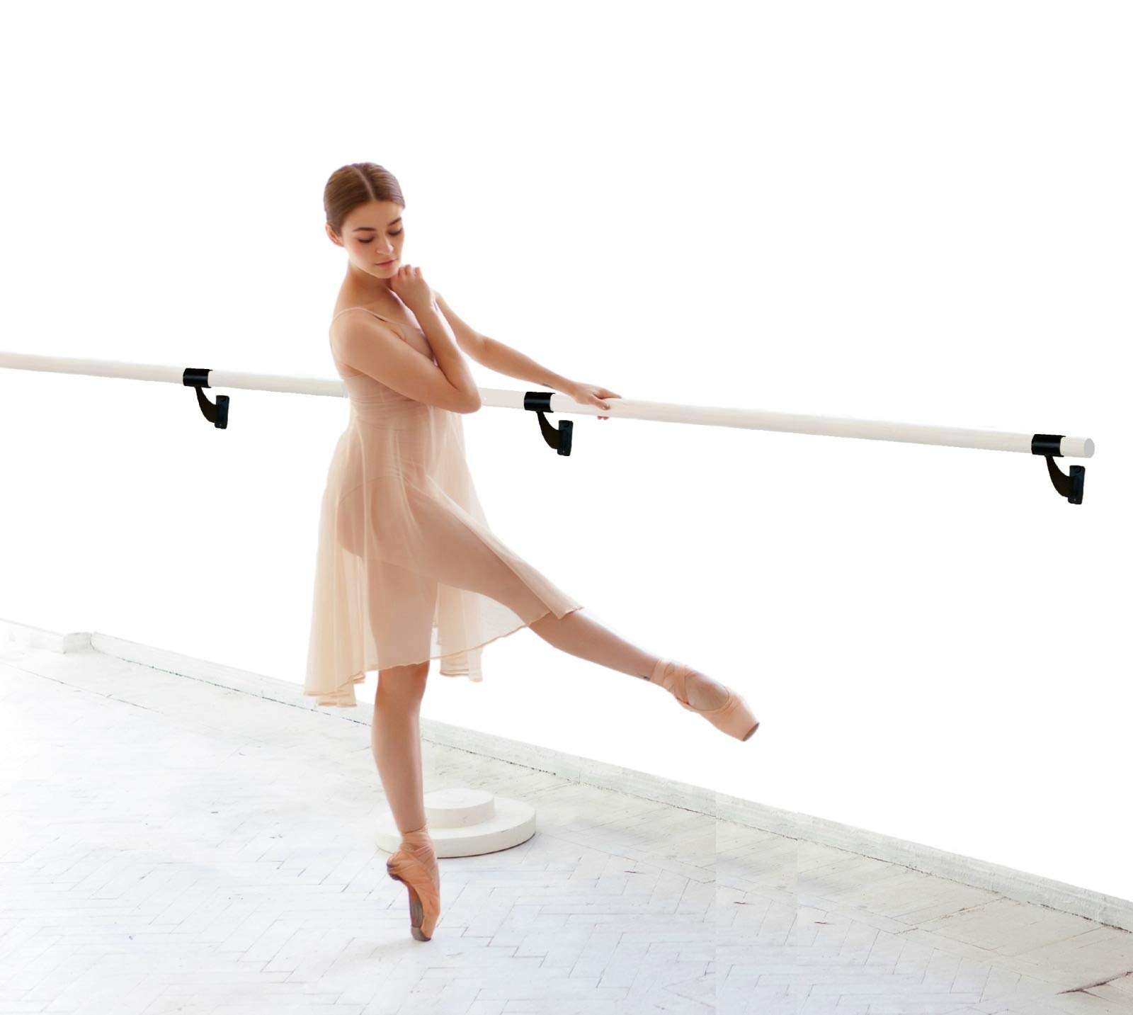 Buy Single Ballet Barre 6 FT Long, 1.5" Diameter Fixed Height Wall ...