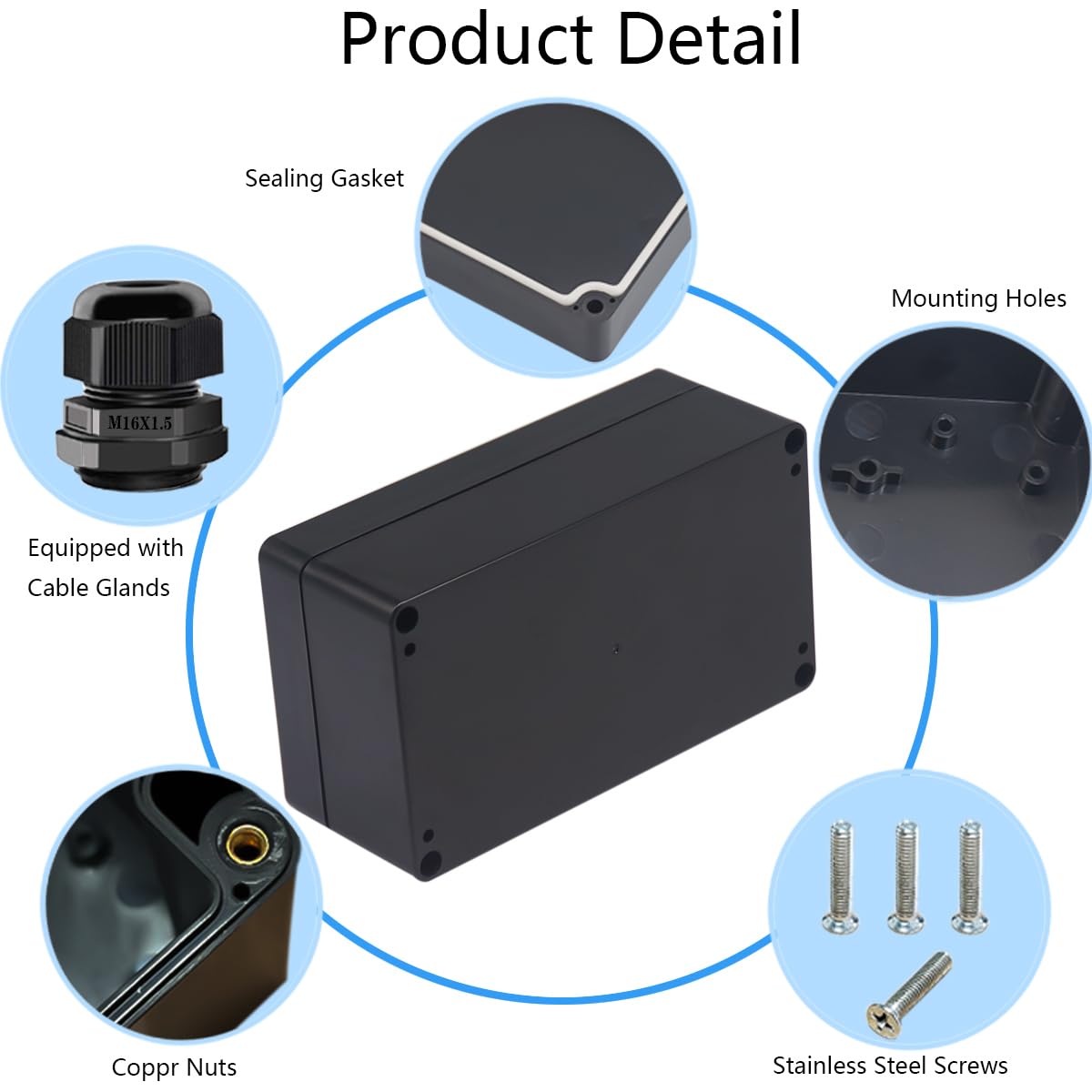 Snapklik.com : Otdorpatio Junction Box IP65 Waterproof ABS Plastic ...