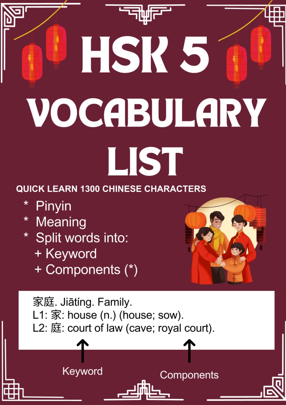 Amazon.com: HSK 5 Vocabulary List: Characters In Simplified Chinese And ...