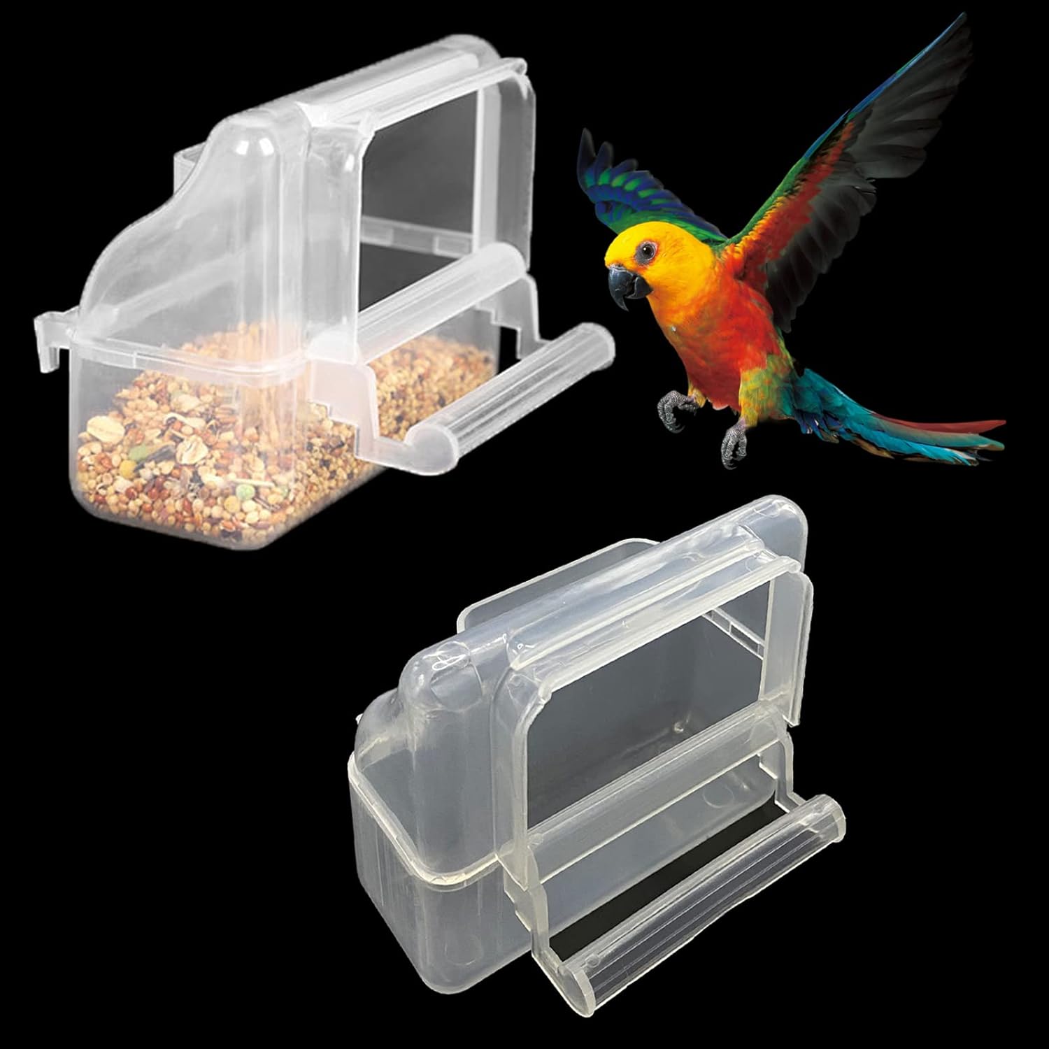 Amazon.com : 2 Pcs Bird Water Dispenser for Cage Parakeet Water ...