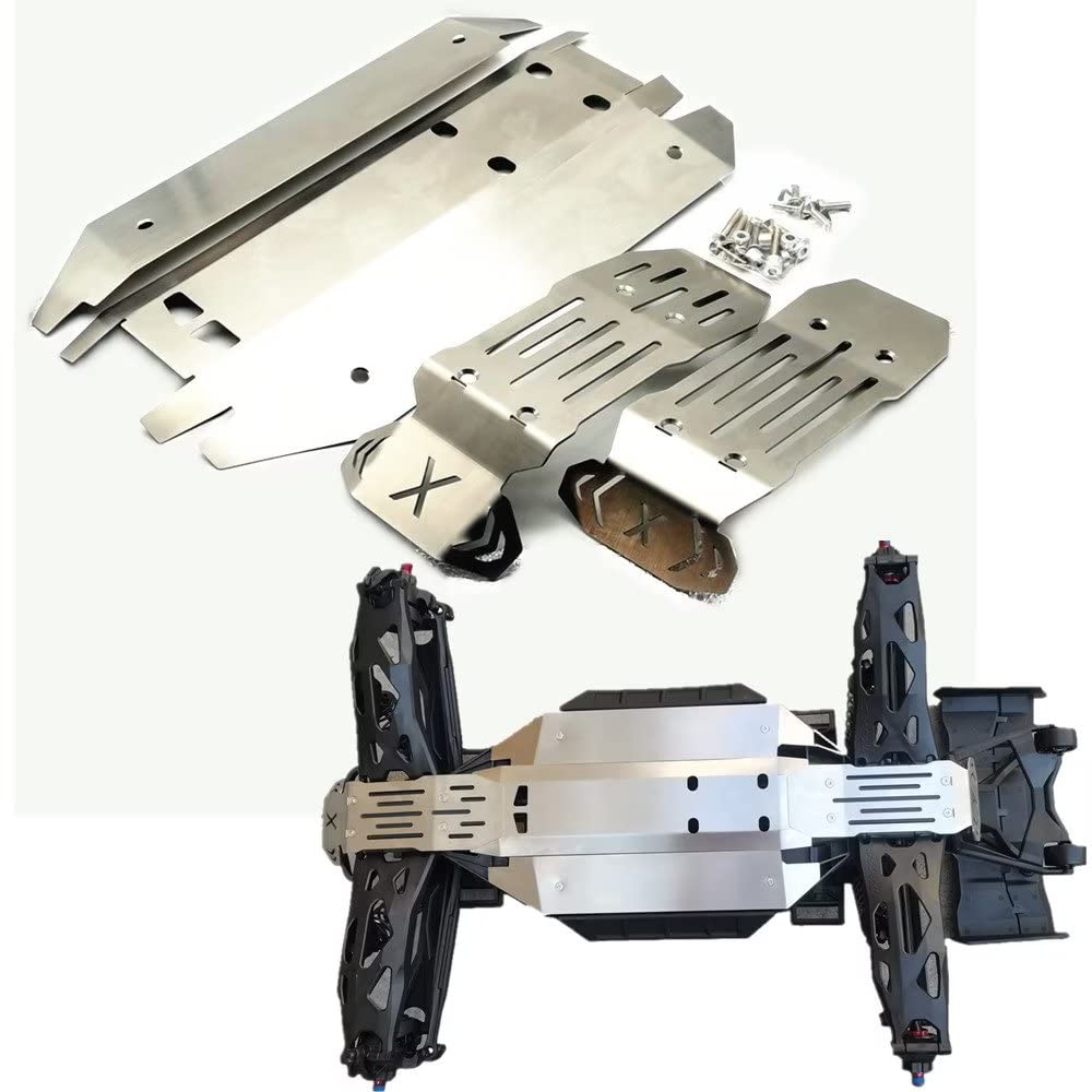 Amazon.com: Stainless Steel Chassis Armor Skid Plate Chassis Protector ...