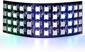 Amazon.com: WS2812B RGB LED Digital Flexible Individually Addressable Panel Light WS2812 4X12 ...