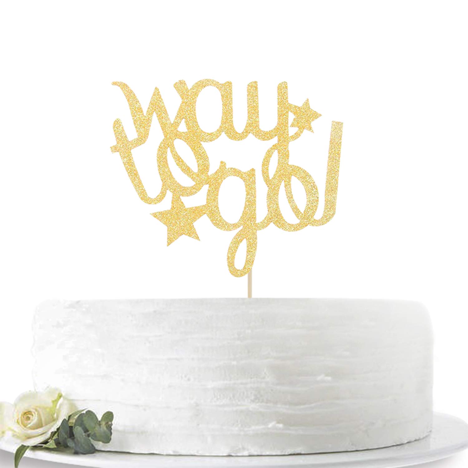 Gold Glitter Way To Go 2020 Graduation Cake Topper Congrats ...