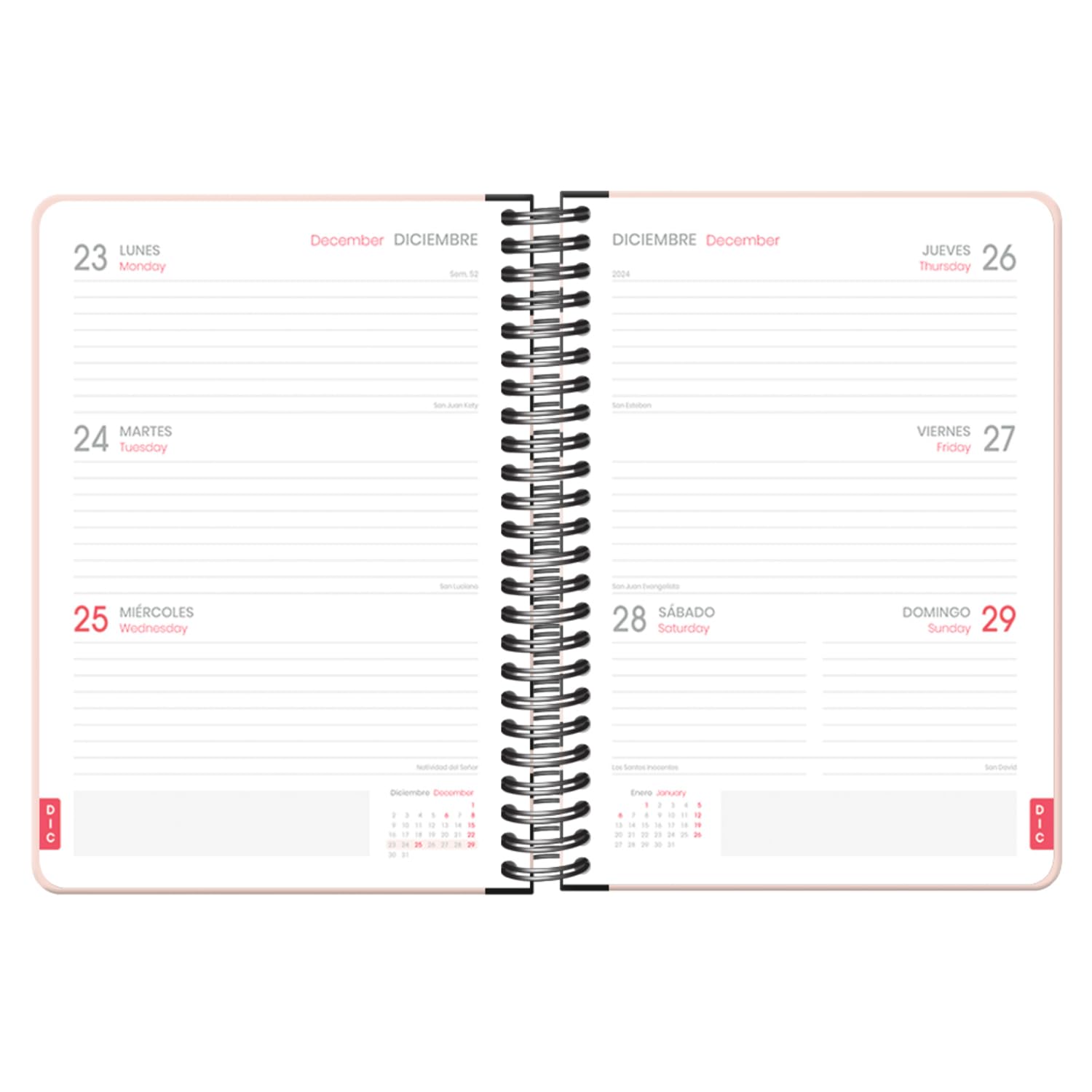Dohe – School Diary 2024 2025 Week View, Size A5 (15 x 21 cm), Ring ...