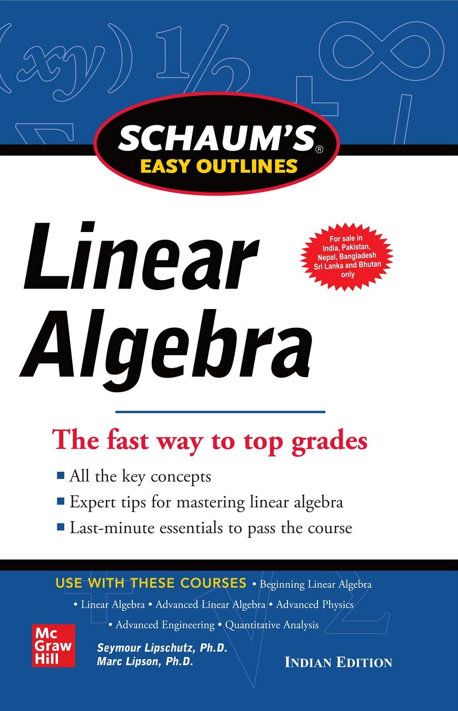 Buy Schaums Easy Outline Of Linear Algebra (SCHAUM'S Easy Outlines ...