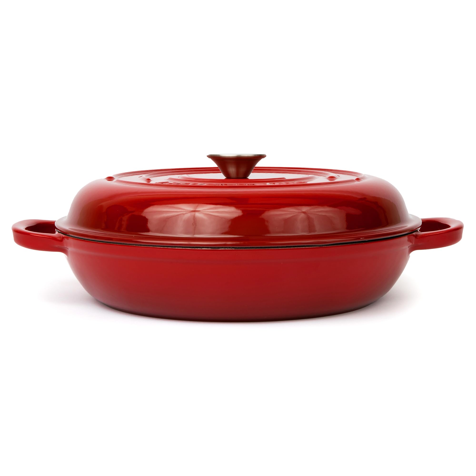 Amazon.com: Larder & Vine Enameled Cast Iron Braiser | 3.6 qt Braiser ...