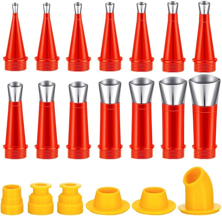 Firtink 20 Pcs Universal Integrated Nozzle Rubber Tool Kit, Stainless ...