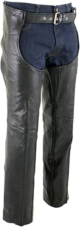 Amazon.com: Xelement 7554 - Chaparreras de cuero para motociclista para ...