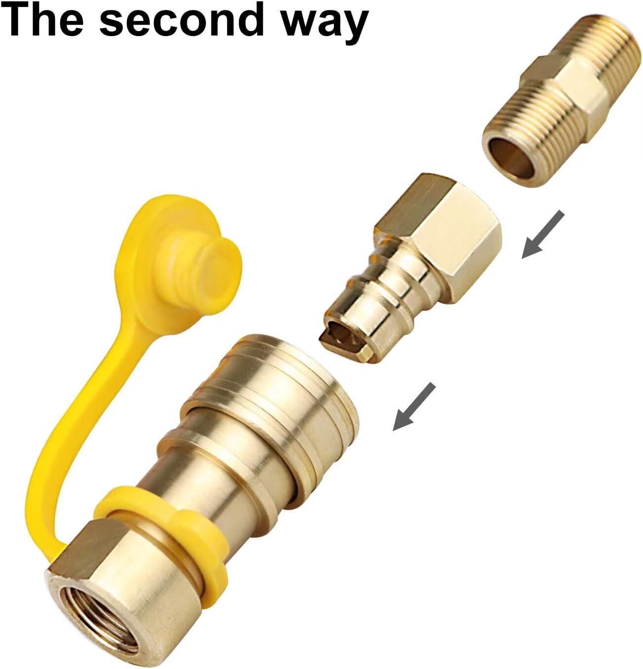 Snapklik.com : EXCELFU 3/8 Inch NPT Natural Gas Quick Connect Fittings