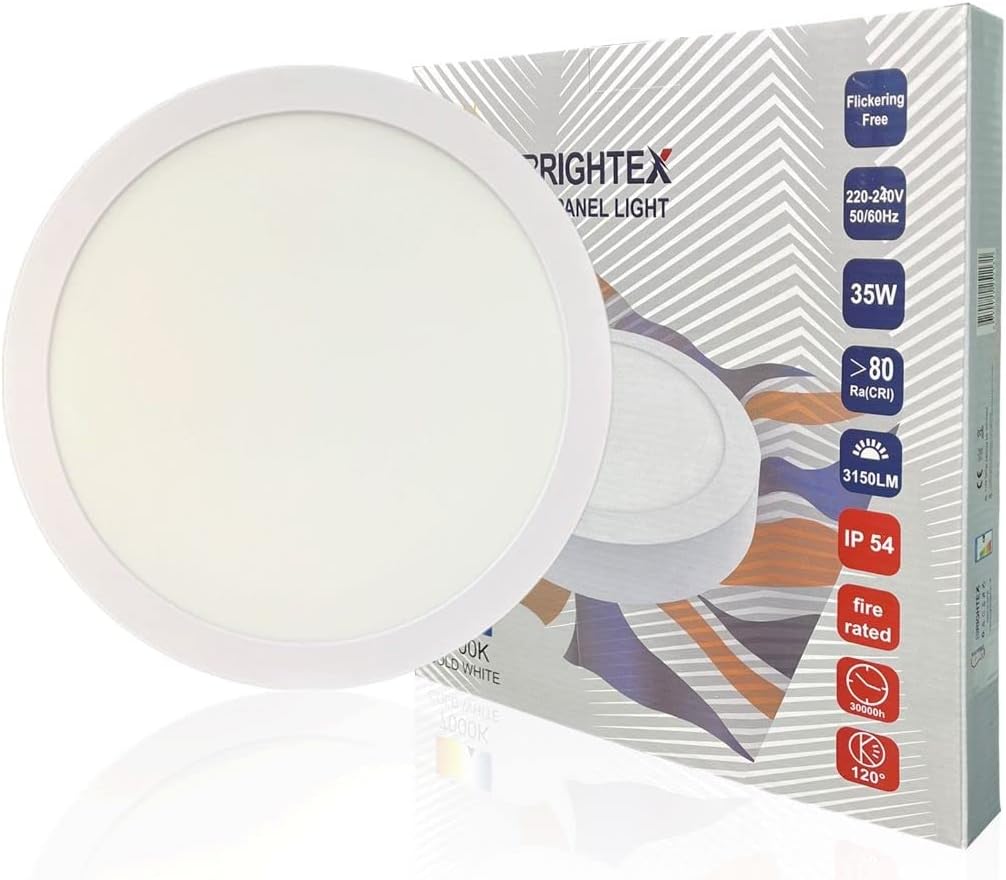 Brightex, 35W Led Panel Light, Fire Rated, 3150 Lumen, IP54 Surface ...