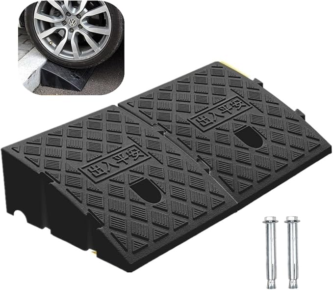 Amazon.com: 2 Pack 2.8" High Portable Curb Ramps Lightweight Plastic ...