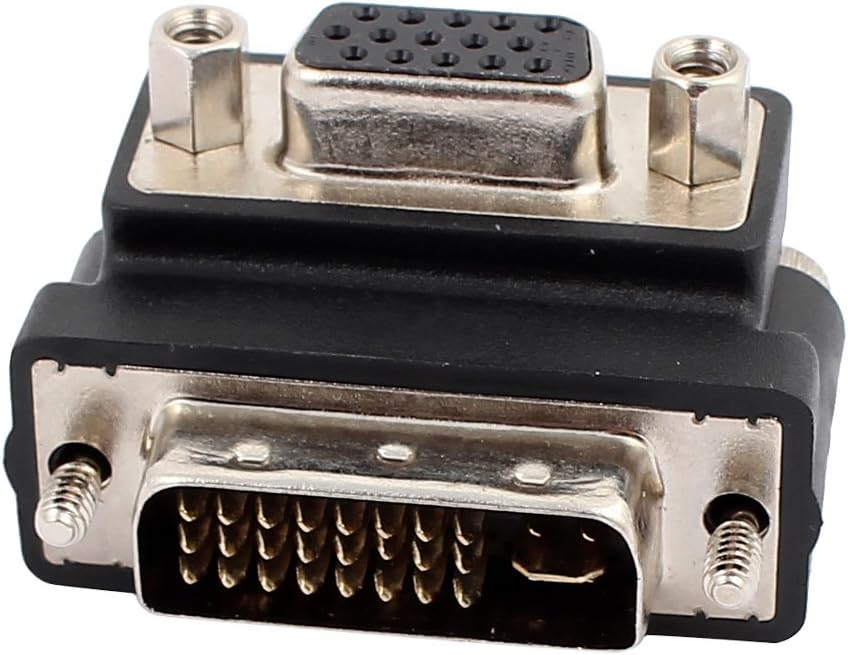 Amazon.com: uxcell 90 Drgree Down Elbow VGA Female (15-pin) to DVI-I ...