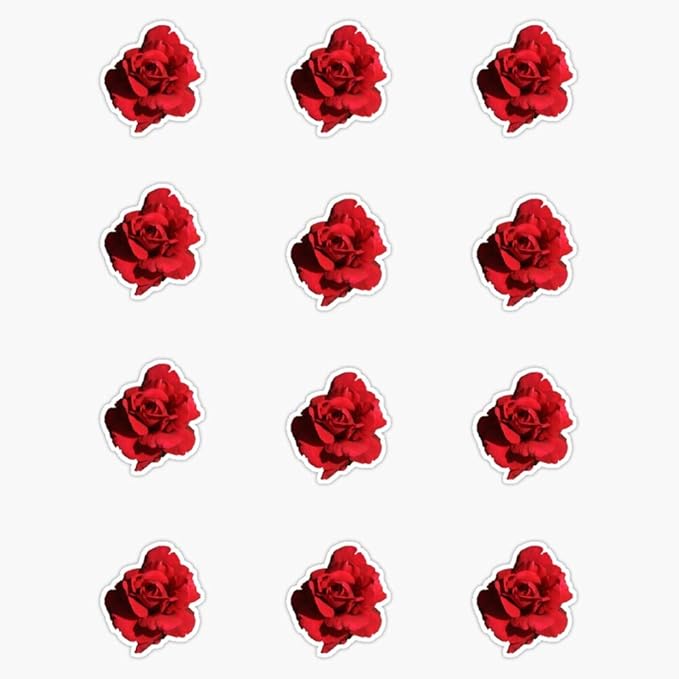 Amazon.com - Red Rose Vinyl Decal Bumper Sticker 5"