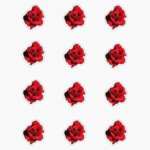 Amazon.com - Red Rose Vinyl Decal Bumper Sticker 5"
