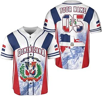 Amazon.com: Personalized Dominican Republic Baseball Jersey, Custom ...