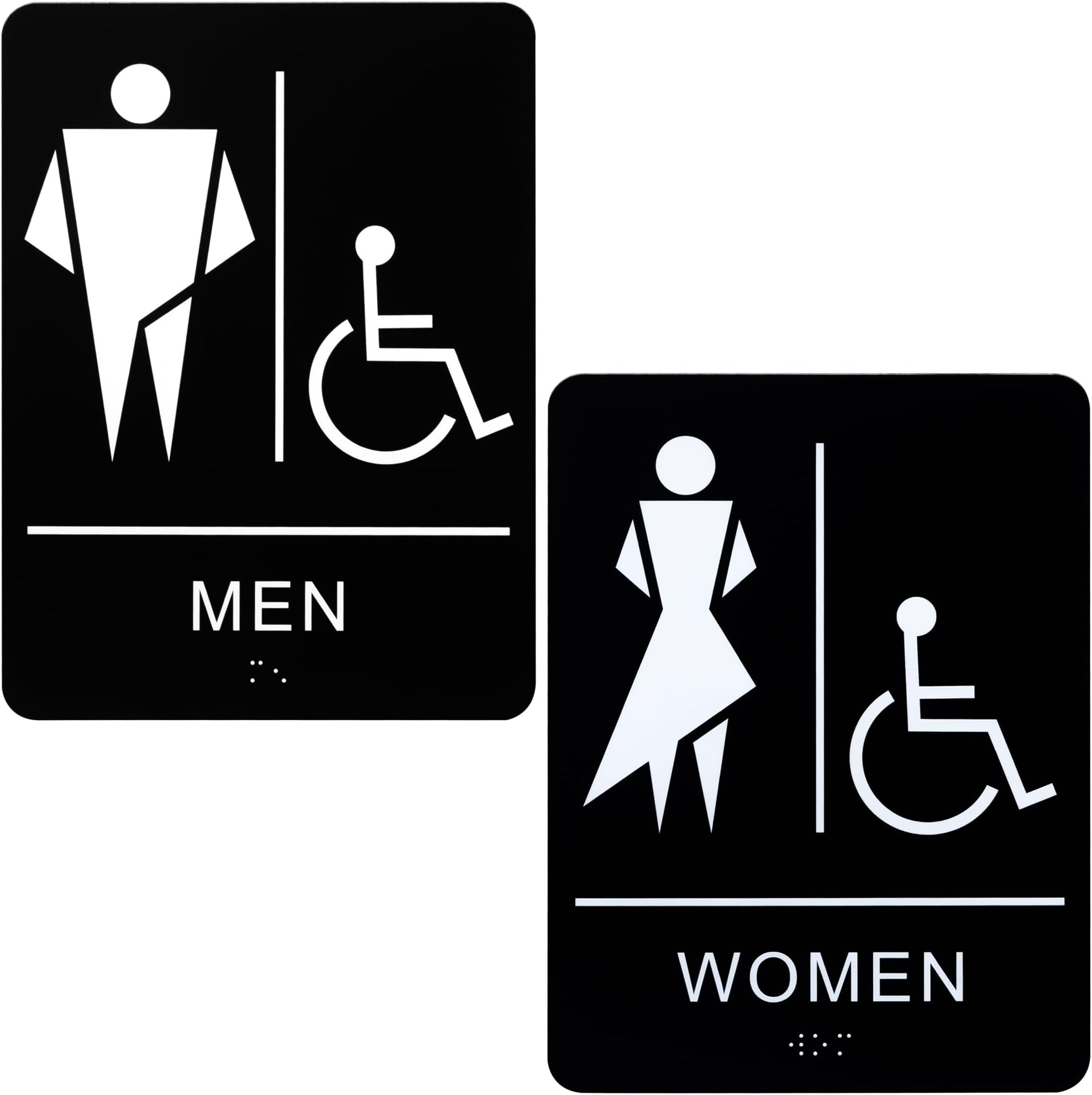 Amazon.com : Restroom Sign for Business - ADA Compliant Braille ...