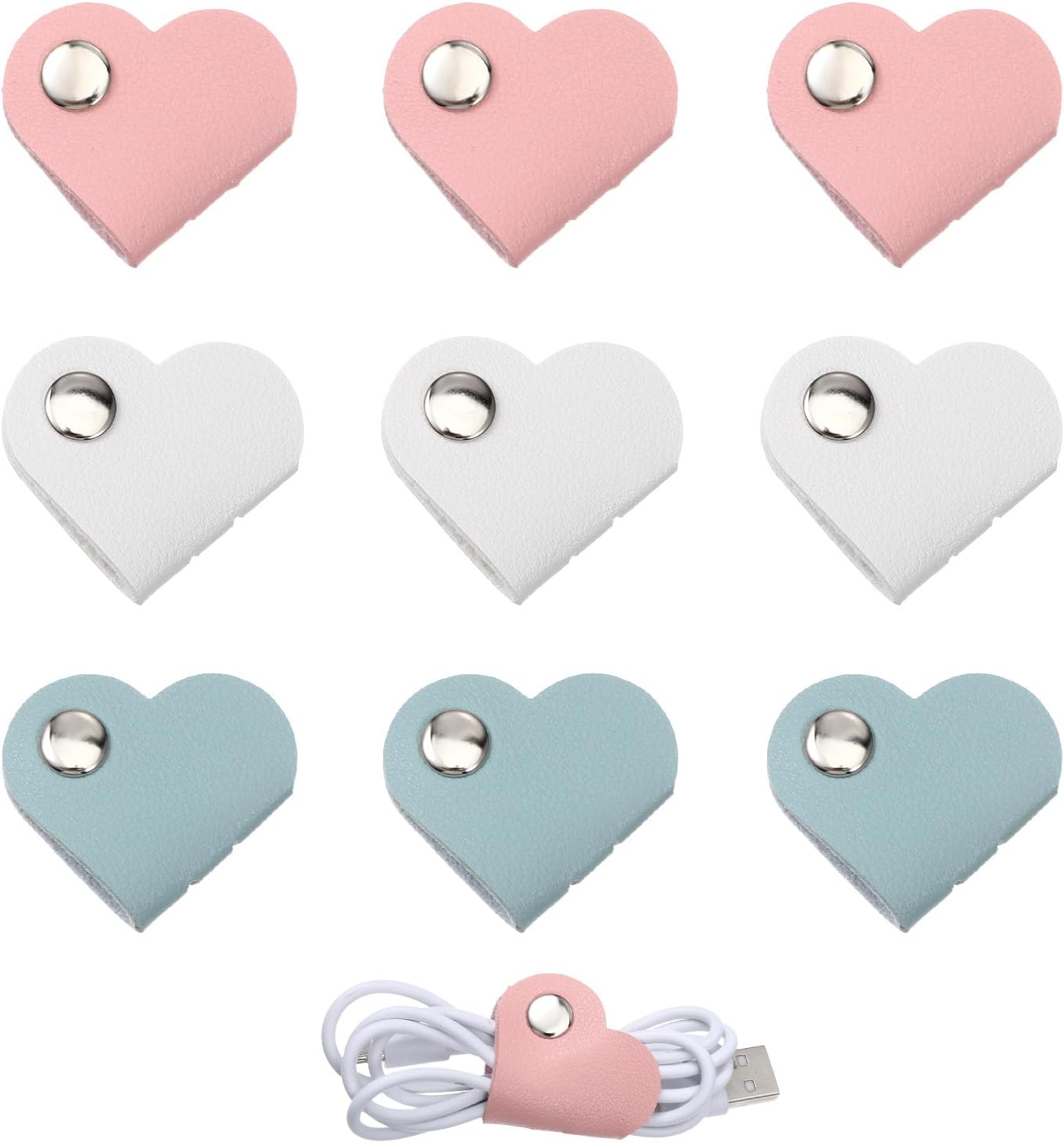 Amazon.com: 9 PCS Heart Cord Organizer, Cord Keeper Earbud Holder ...