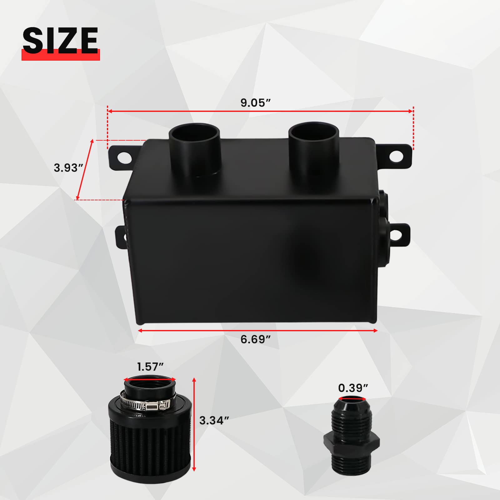 Snapklik.com : BOMLING 12L Universal AN10 Twin Baffle Dual Filter ...