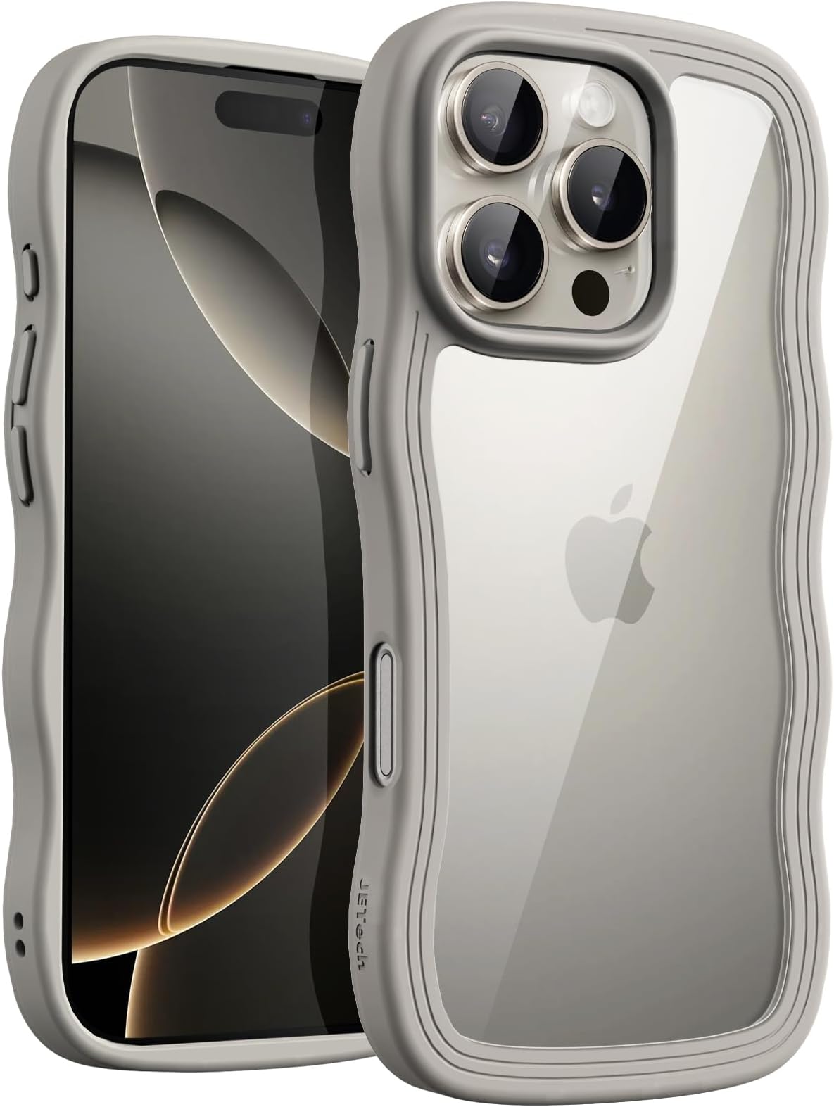 Amazon.com: JETech Wavy Case for iPhone 16 Pro 6.3-Inch, Cute Wave ...