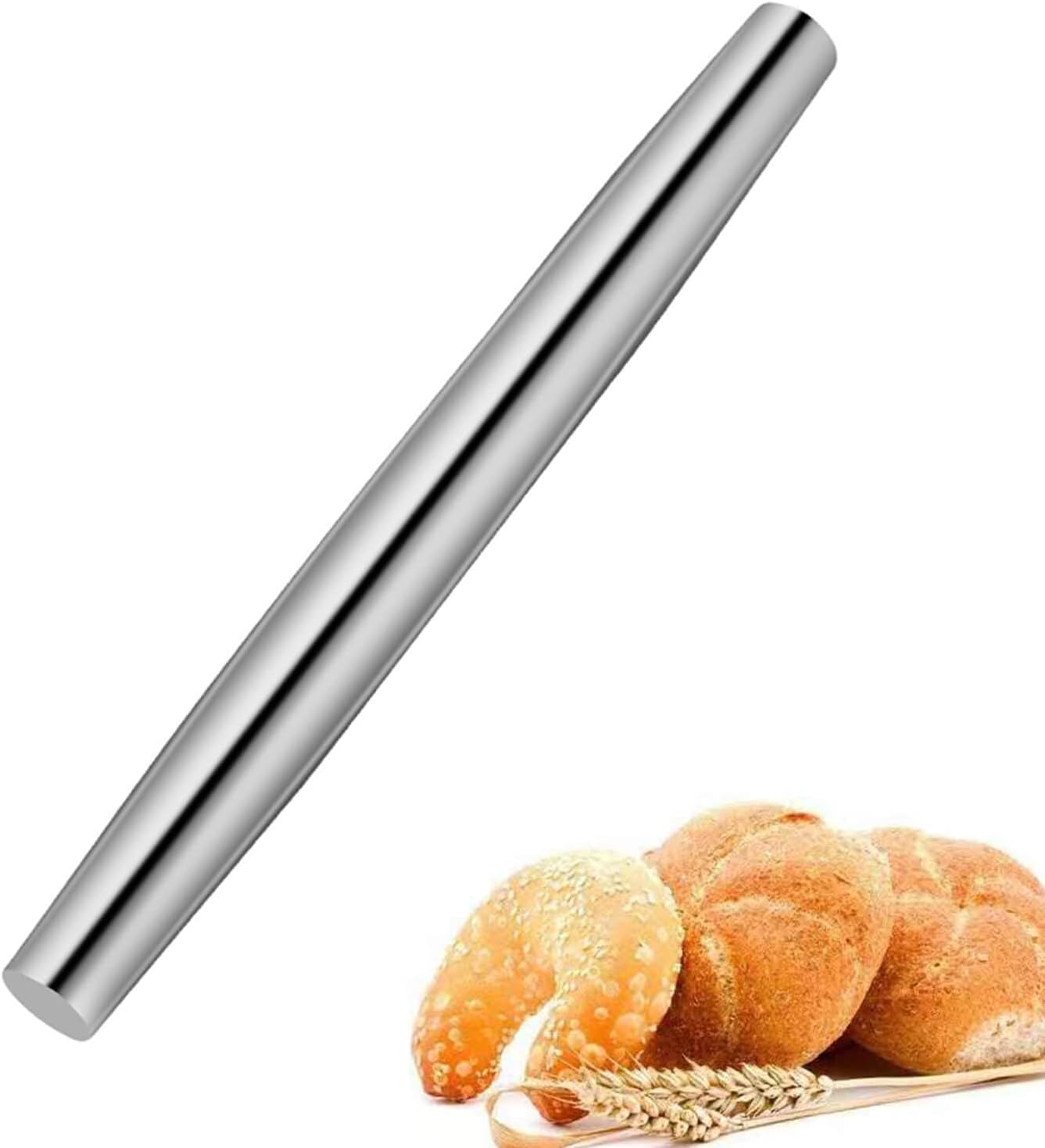 Amazon.com: Rolling Pin,TedGem 15.75" Smooth Stainless Steel Metal ...