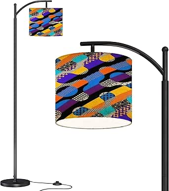 LOPYEIJFG Modern Arc Floor Lamp with Dimmer Mid Century Geometric ...