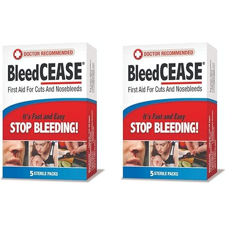 Amazon.com: BLEEDCEASE Stop Bleeding STERILE 5 Count 2 Pack : Health ...