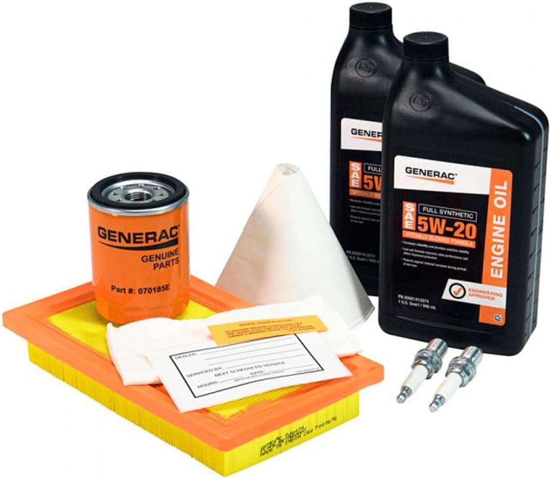 Amazon.com : Generac 5w-20 Maintenance Kit for 20kw and 22kw with Oil ...