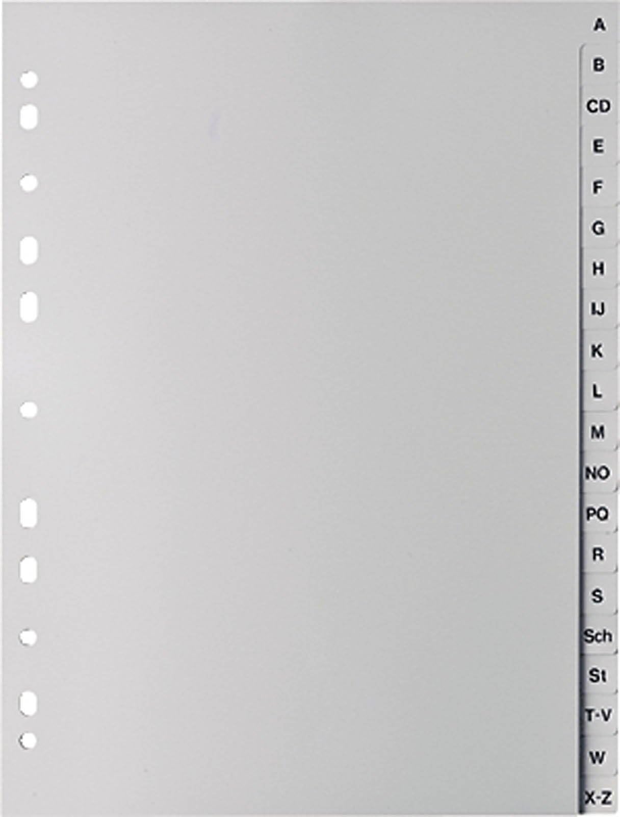 5 Star Register A-Z A4 PP grau : Amazon.de: Bürobedarf & Schreibwaren