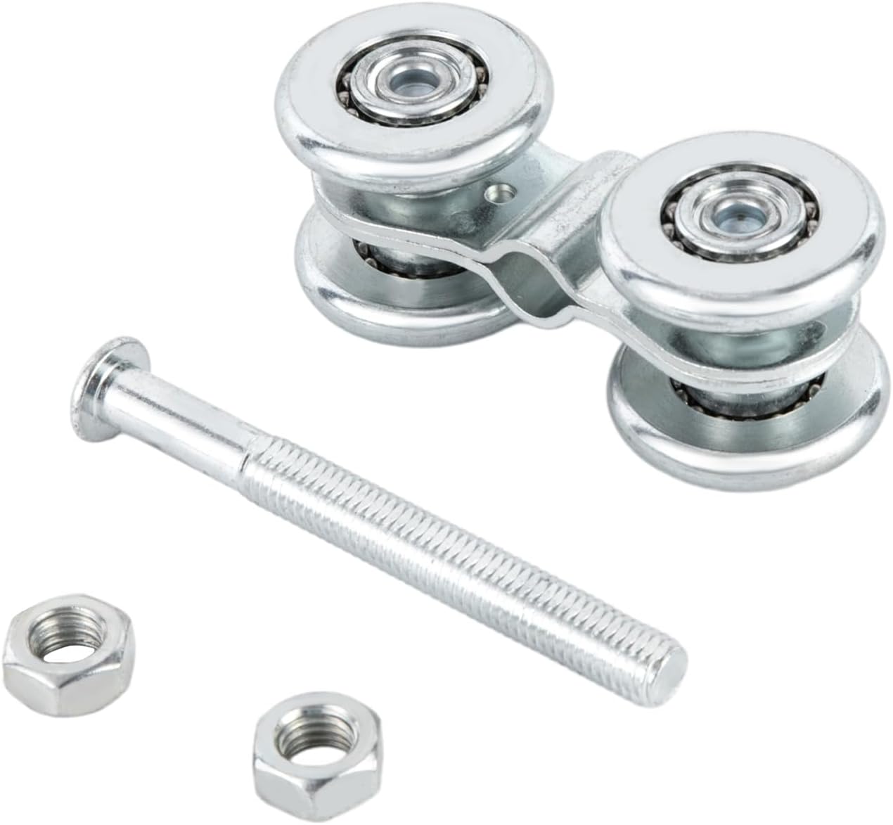 Amazon.com: CheriMuMu 4Pcs Steel Double Wheel Rail Hanging Trolley ...