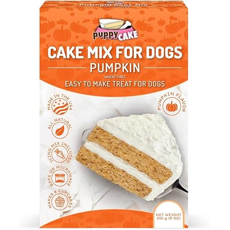 Amazon.com : Puppy Cake Pumpkin Cake Mix and Frosting (Wheat-Free) for ...