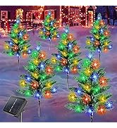 Amazon.com: Homeleo 6-Pack Solar Small Christmas Trees for Outdoor ...