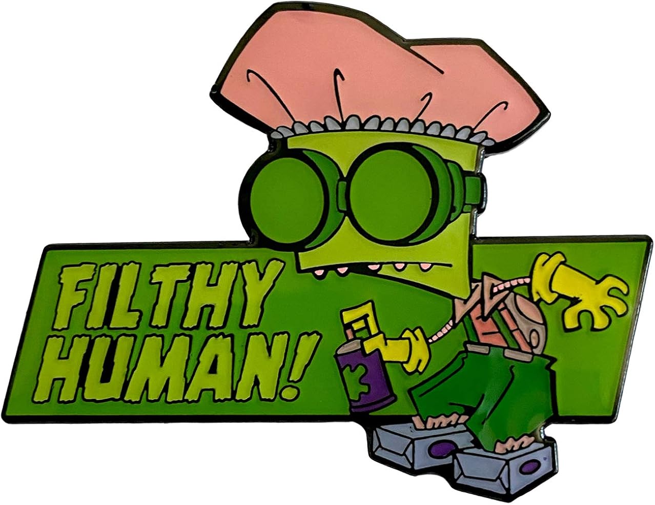 Amazon.com: "Filthy Human!" - Invader Zim Collectible Pin : Clothing ...