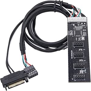 Amazon.com: wengjack 9 Pin USB Header Splitter Power Cable 4 Internal ...