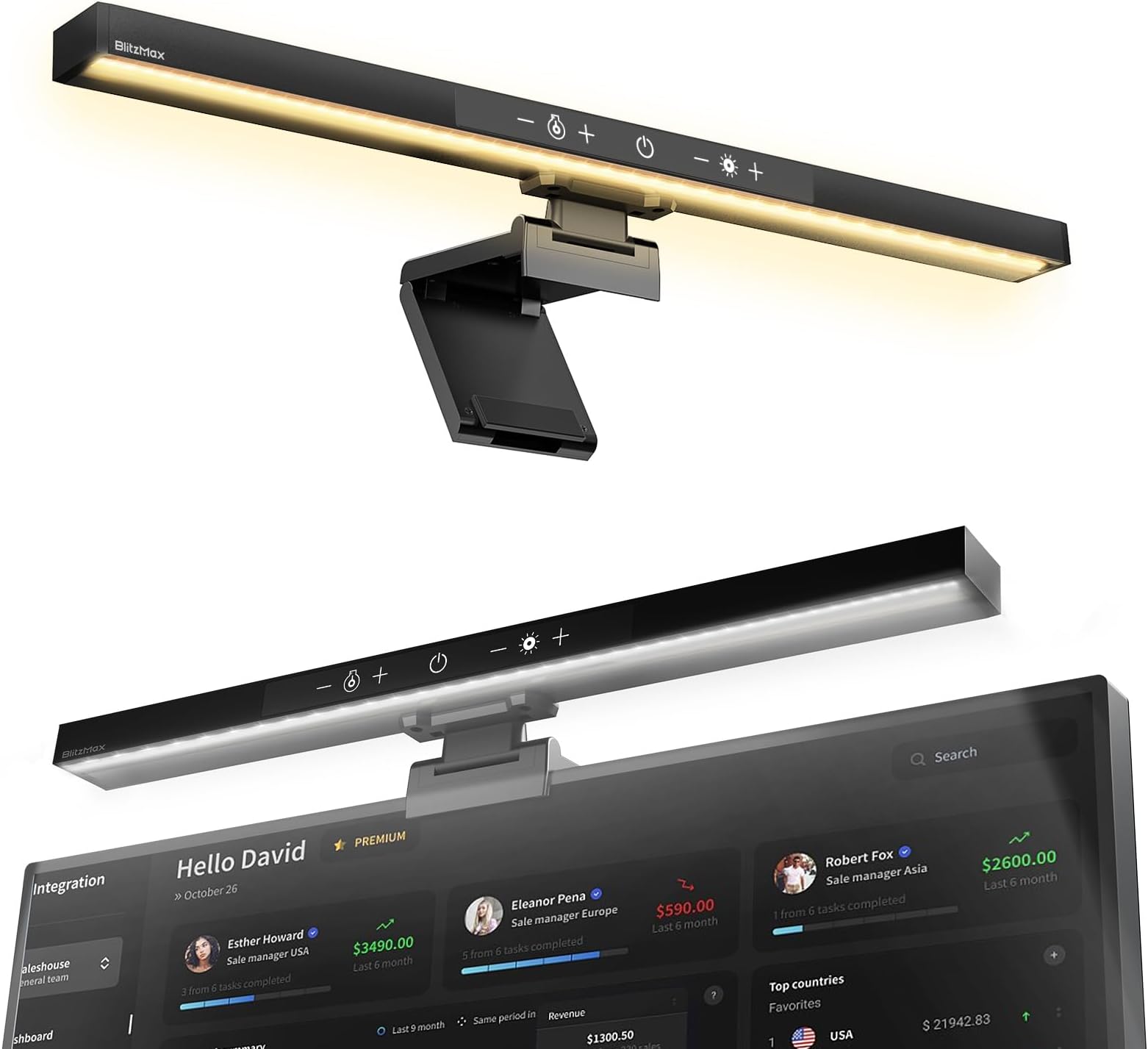 Amazon.com: BlitzMax Monitor Light Bar, Computer Monitor Lamp, Memory ...