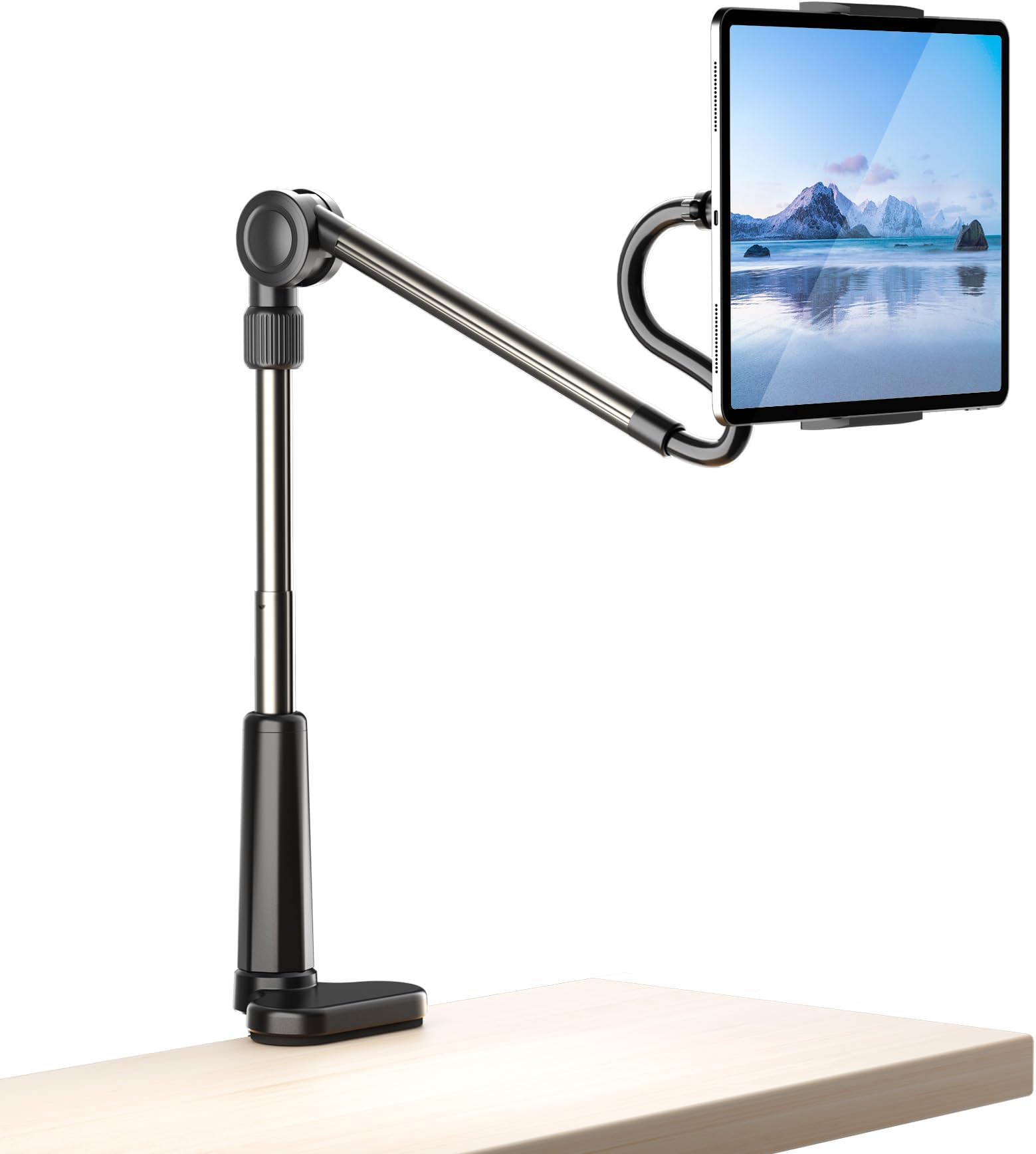 Amazon.com: Desk Tablet Holder for iPad Pro, No Stiff Easy Adjust Arm ...