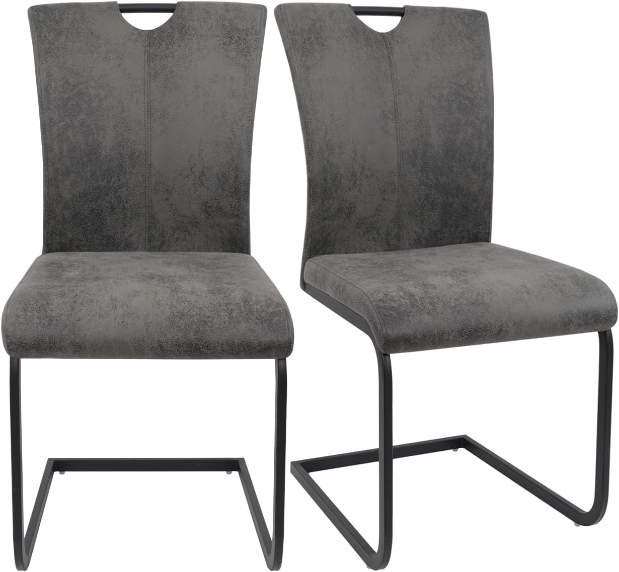 Amazon.com - GrandNoor Vintage Fabric Dining Chairs Set of 2 with ...