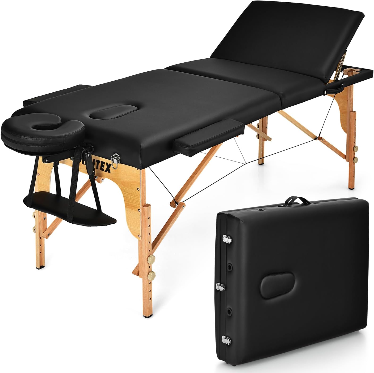 Amazon.com: Giantex 84inch Folding Massage Table Lash Bed, Portable 3 ...
