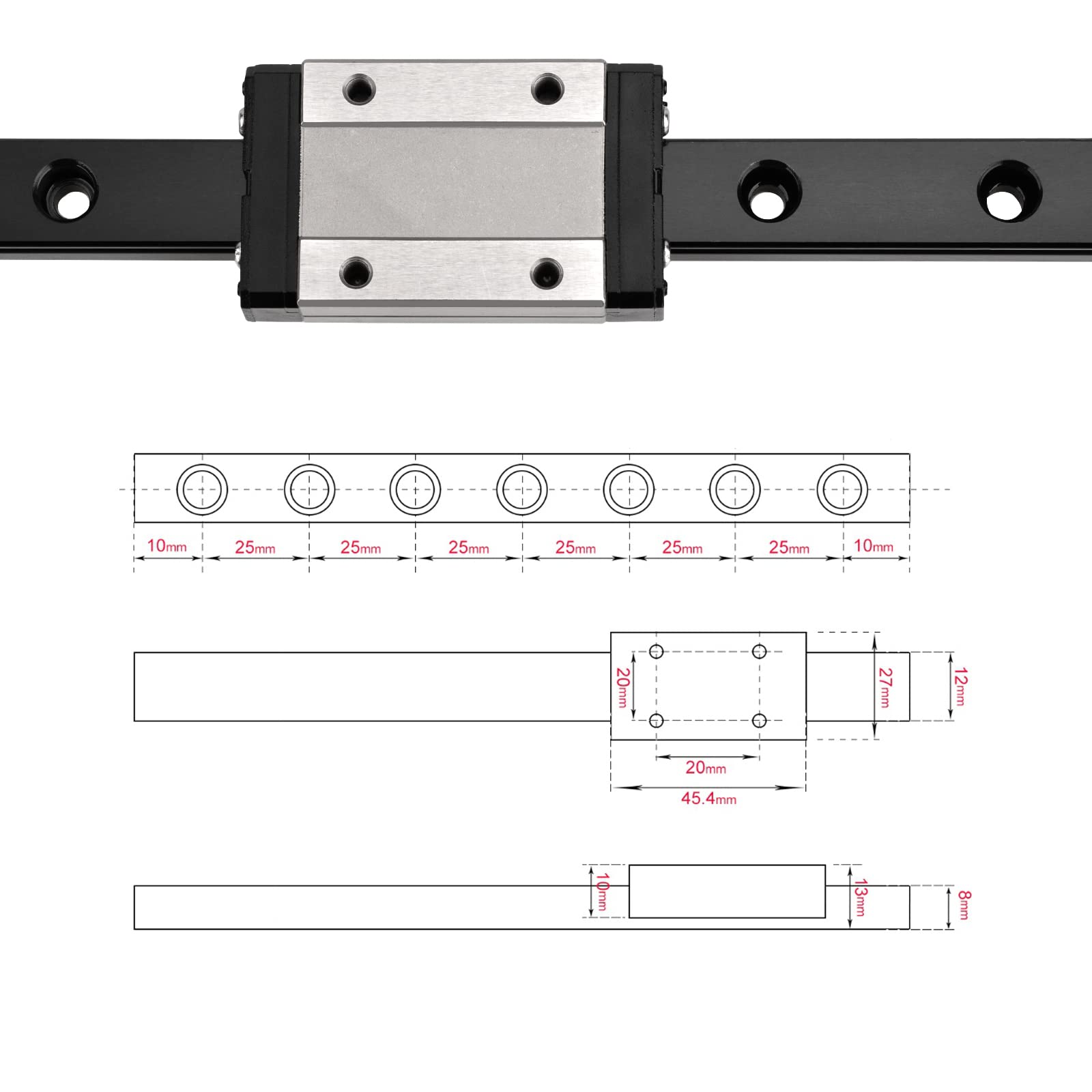 Snapklik.com : MGN12H Steel Carriage Block For Ender 3 DIY 3D Printer ...