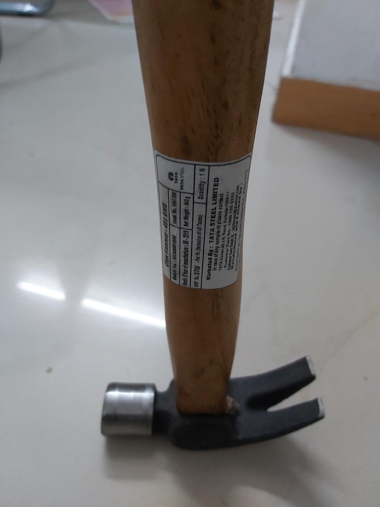 TATA AGRICO Claw Hammer | Wooden Handle | Heat Treatment Drop-Forged ...