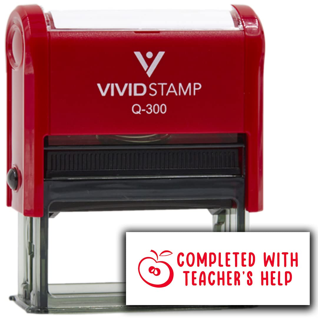 Amazon.com : Vivid Stamp Completed with Teacher's Help Stamps for ...