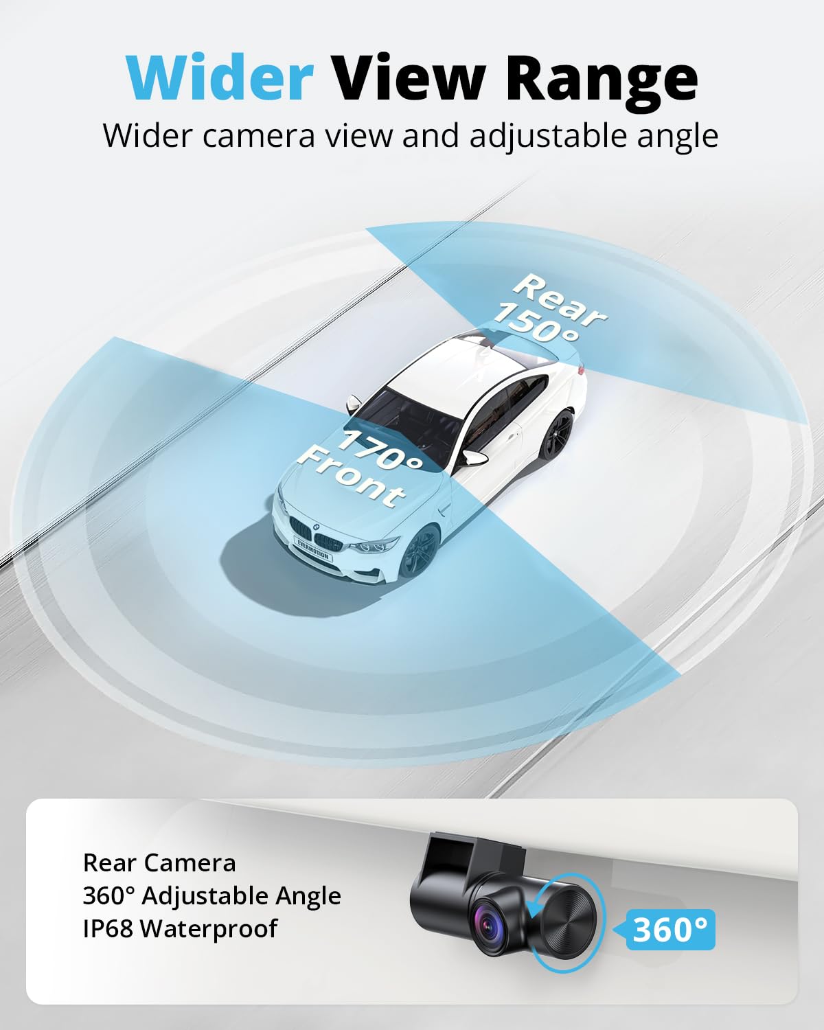 CAMDOTS 4K Dash Cam Front and Rear, 3" IPS Touchscreen Front 4K/2.5K ...