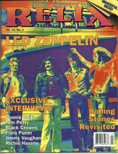 RELIX Magazine April 1995 LED ZEPPELIN cover feature, Tom Petty, Black ...
